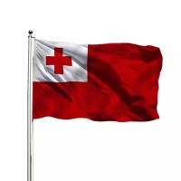 China 100% Polyester Tonga National Flag Single / Double Sided Printing 3x5Ft for sale