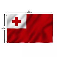 China 100% Polyester Tonga National Flag Single / Double Sided Printing 3x5Ft for sale