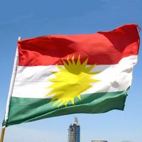 China 100% Polyester Kurdistan National Flag Pantone Color For Wedding Favors for sale