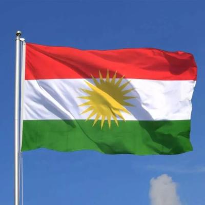 China 100% Polyester Kurdistan National Flag Pantone Color For Wedding Favors for sale