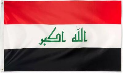 China Polyester Iraq National Flag 3x5ft Single/Double Sided Printing Flags for sale