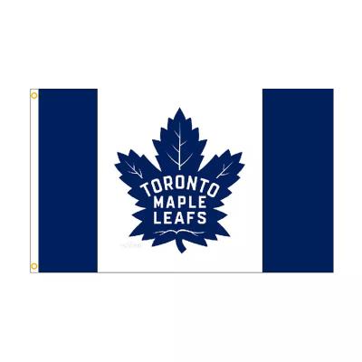China Pantone Color Toronto Maple Leaf Flag 3x5ft Silk / Digital / Sublimation Printing for sale