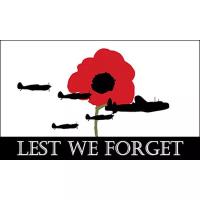 China Polyester 3 X 5ft Lest We Forget Flag Pantone Color Printing For Remembrance Day for sale