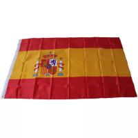 China Pantone Color Polyester World Flags Hanging Style Spain National Flag for sale