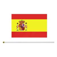 China Portable Small Hand Flags Logo Custom Print Spain Country Flags for sale