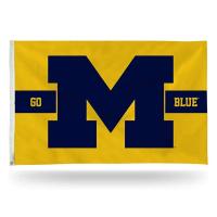 China Hanging Style Michigan Wolverines Flag Polyester 3x5ft Custom Size for sale