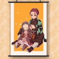 China Custom Canvas Manga Wall Art Banner Cartoon Hanging Chainsaw Man Flag for sale