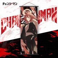 China Custom Canvas Manga Wall Art Banner Cartoon Hanging Chainsaw Man Flag for sale