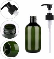 China 500ml Plastic Lotion Bottle Amber Plastic Shampoo Bottles With Pump for sale