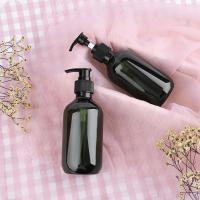 China 500ml Plastic Lotion Bottle Amber Plastic Shampoo Bottles With Pump for sale
