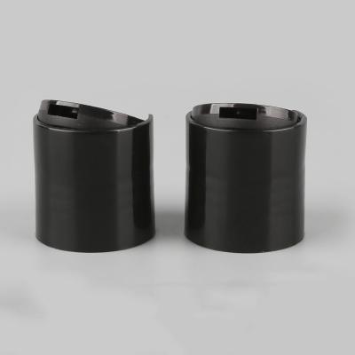 China 28/410 Cosmetic Bottle Caps Black Plastic Bottle Screw Caps No Leakage for sale
