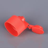 China 24mm 28mm Plastic Flip Top Caps For Bottles Red Black for sale