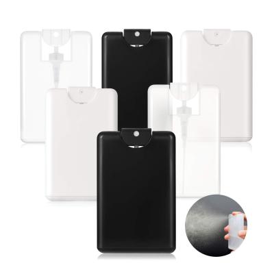 China Perfume Empty Plastic Bottle 20ml Credit Card Size Spray Bottle No Leakage for sale