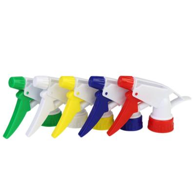 China Polypropylene 5 Color Plastic Bottle 28 400 Trigger Sprayer Head for sale