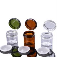 China Lotions Oils Clear Brown Makeup Empty Cream Jars With Lids 20ml for sale