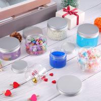 China 2.13 Inch Clear Plastic 4 Oz Cosmetic Jars With Lids With Lids Leakproof for sale