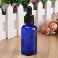 China LinDeer 30ml Blue Glass Dropper Bottles With Black Plastic Cap for sale
