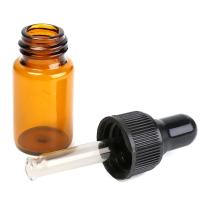 China 5ml Essential Oil Bottles Brown Small Glass Dropper Bottles for sale