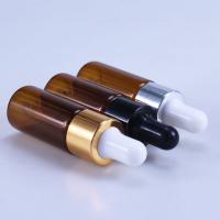 China Cosmetics 10ml 15ml 20ml Brown Glass Dropper Bottle For Essential Oil for sale