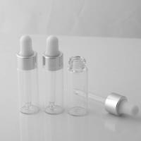 China Silver Mini 5ml Essential Oil Bottles OEM ODM Glass Dropper Bottles for sale