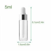 China Silver Mini 5ml Essential Oil Bottles OEM ODM Glass Dropper Bottles for sale