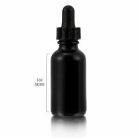 China Cosmetic 30ml Eye Black Glass Bottle With Dropper Non Spill for sale