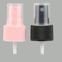 China PET Bottle Pink Black 24MM Cosmetic Mist Sprayers Pump With Tube for sale