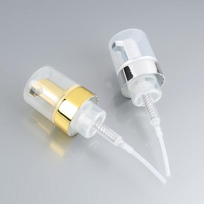 China 42mm Plastic UV Foaming Soap Pump Replacement Gold Silver for sale