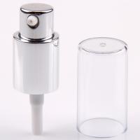 China 20/410 Cosmetic Cream Pump Aluminum Silver Lotion Pump With Full Cover for sale