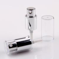 China 20/410 Cosmetic Cream Pump Aluminum Silver Lotion Pump With Full Cover for sale