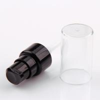 China Smooth 20MM Black Cosmetic Lotion Pump With Full Clear Cover for sale