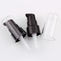 China Smooth 20MM Black Cosmetic Lotion Pump With Full Clear Cover for sale