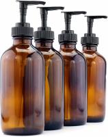 China PET Brown 500ml Plastic Lotion Bottle With 28MM Black Pump for sale