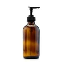 China PET Brown 500ml Plastic Lotion Bottle With 28MM Black Pump for sale