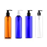 China Brown Blue PET 200ML Refillable Lotion Container With Pump For Liquid for sale