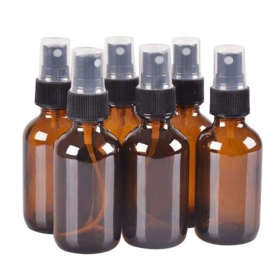 China 50ml Brown Cosmetic Spray Bottle Jars With 24MM Pump For Liquid for sale