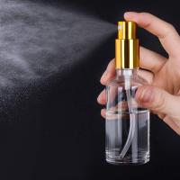 China Anodized Aluminum Fine Mist Spray Bottle 50ml Glass Pump Dispenser for sale