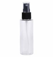 China Transparent PET Plastic 100ml Cosmetic Jars With 24mm Pump for sale