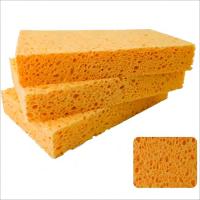 China Custom Orange Cellulose Sponge Scourer Moisture Proof Corrosion Resistant for sale