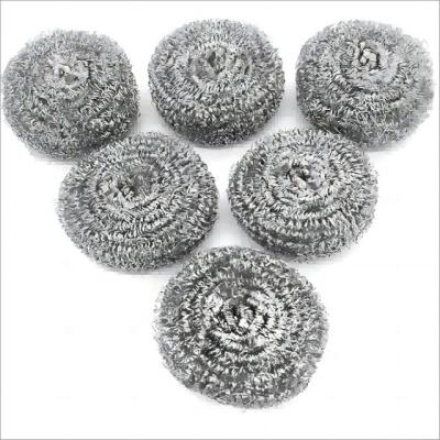 China Durable Stainless Steel Wire Ball Anti Corrosion Cleaning Scourers Rustproof 15g for sale