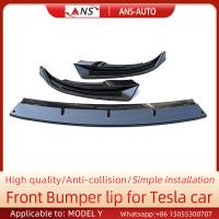 China Crashproof Tesla Model Y Front Lip Spoiler Lightweight Bolt On Installation for sale