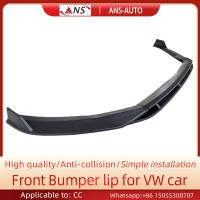 China Bright Black Carbon Fiber Front Lip , Volkswagen CC Car Front Splitter for sale