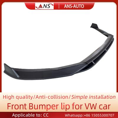 China Bright Black Carbon Fiber Front Lip , Volkswagen CC Car Front Splitter for sale