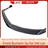 China Bright Black Carbon Fiber Front Lip , Volkswagen CC Car Front Splitter for sale