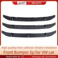 China Bright Black Carbon Fiber Front Lip , Volkswagen CC Car Front Splitter for sale