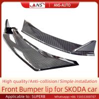 China ABS Black Glossy  Front Car Bumper Lip Splitter For Skoda Superb for sale