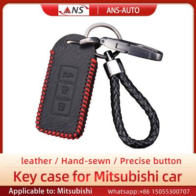 China Anti Scratch Leather Car Key Case , Mitsubishi OEM Leather Car Key Holder for sale