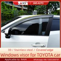China Tinted Toyota Smoke Window Visor Side Deflectors With Acrylic Strip for sale