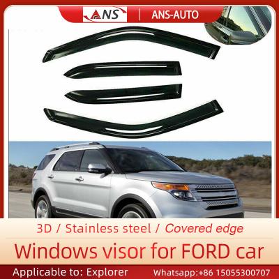 China Sleek Smoke Window Visor ISO9001 Ford Explorer Rain Guards for sale