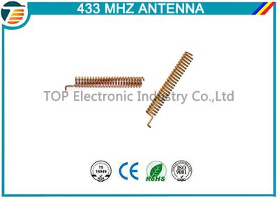 China 433MHz 2 dBi Helical Spring Copper Antenna with Right Angle Connector, 43mm x 5.6mm Internal PCB Mount for sale